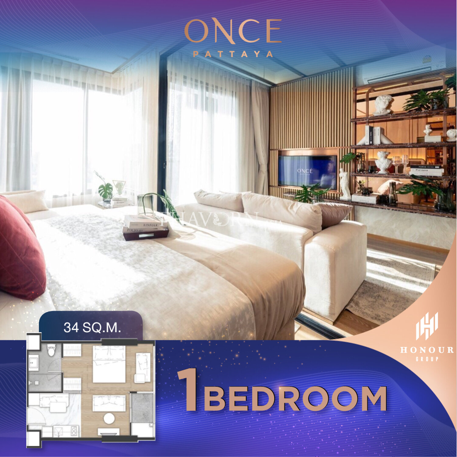 Once Pattaya project in Wongamat, Pattaya - Thavorn Pattaya Property