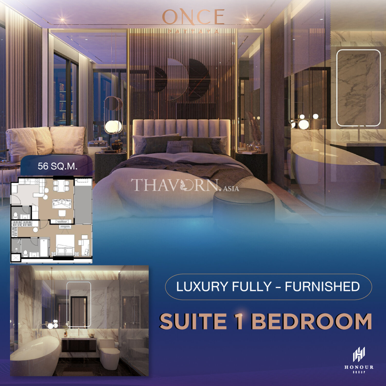 Once Pattaya project in Wongamat, Pattaya - Thavorn Asia Property