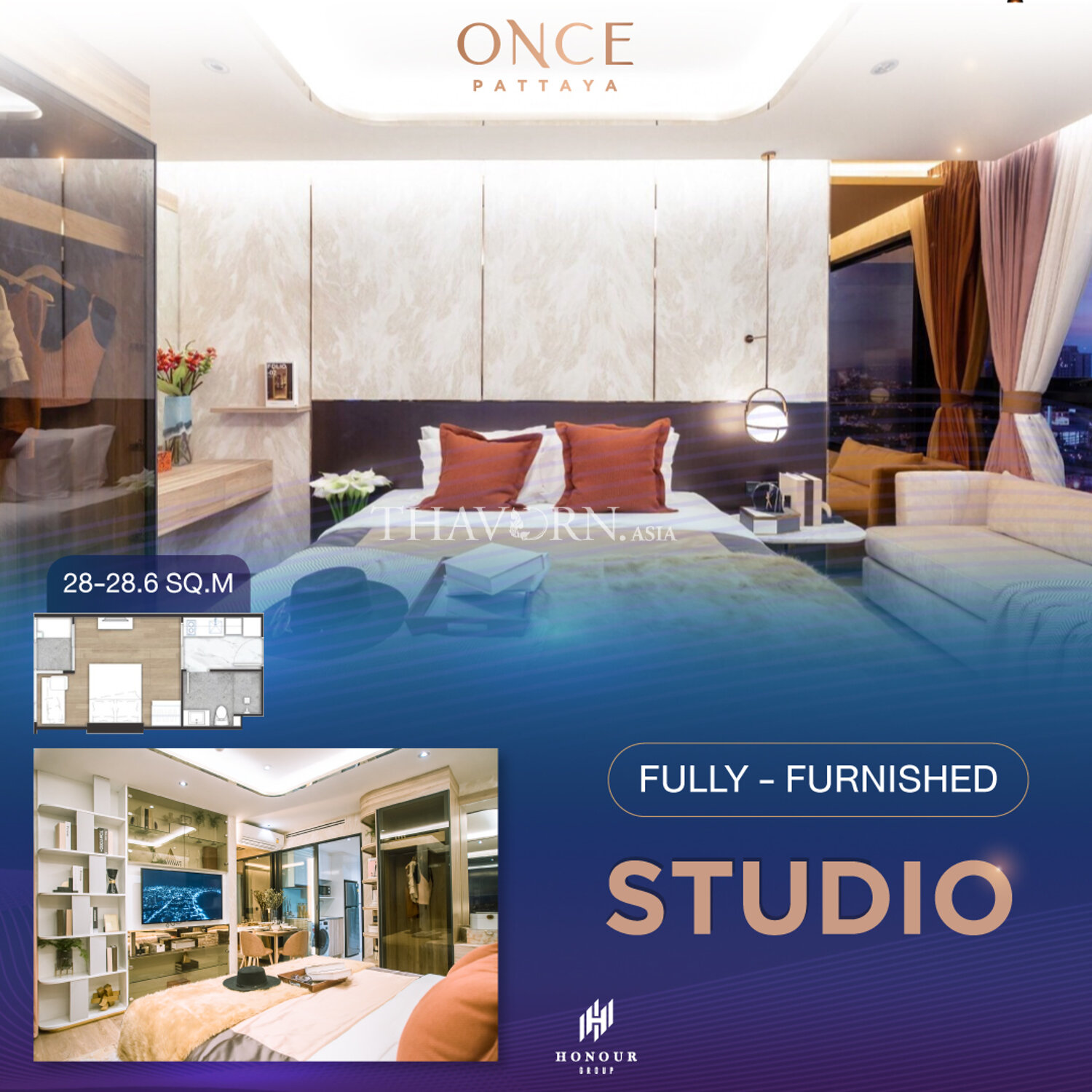 Once Pattaya project in Wongamat, Pattaya - Thavorn Asia Property