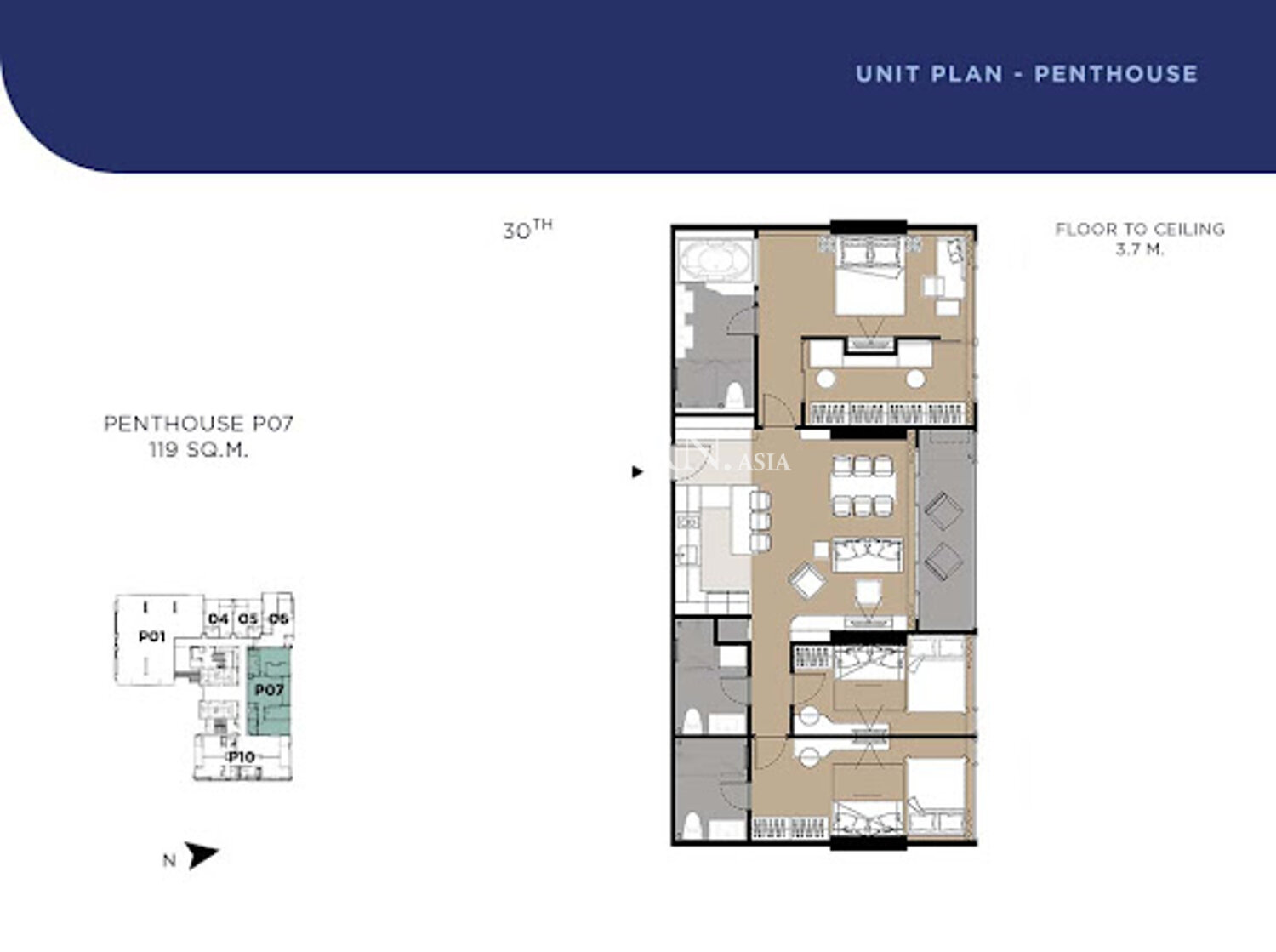 Once Pattaya in Wongamat, Pattaya - Thavorn Asia Property